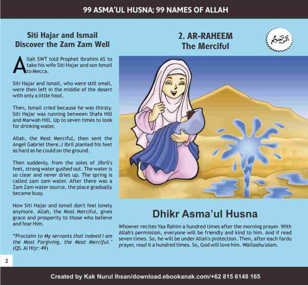 BS043. 99 Asma'ul Husna; Ar-Raheem (The Merciful); Siti Hajar and ...